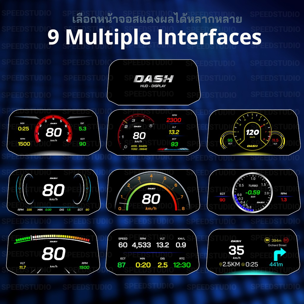 เกจวัด OBD2 GPS Navigator DASH HUD Navigation Smart gauge เนวิเกเตอร์ ...