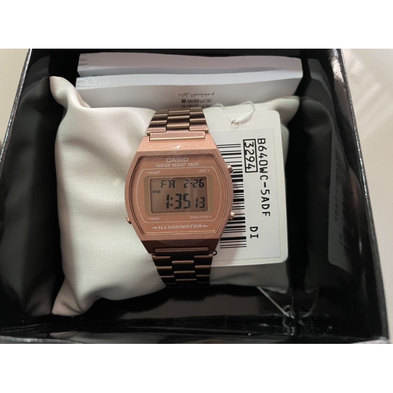 Casio รุ่น B640 B640WC-5ADF สี Pink-Gold B640WB-1ADF สีดำ และ B640WDG ...