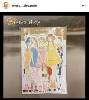 สติกเกอร์ cute cartoon fashion (25 ชิ้น/set) | Shopee Thailand