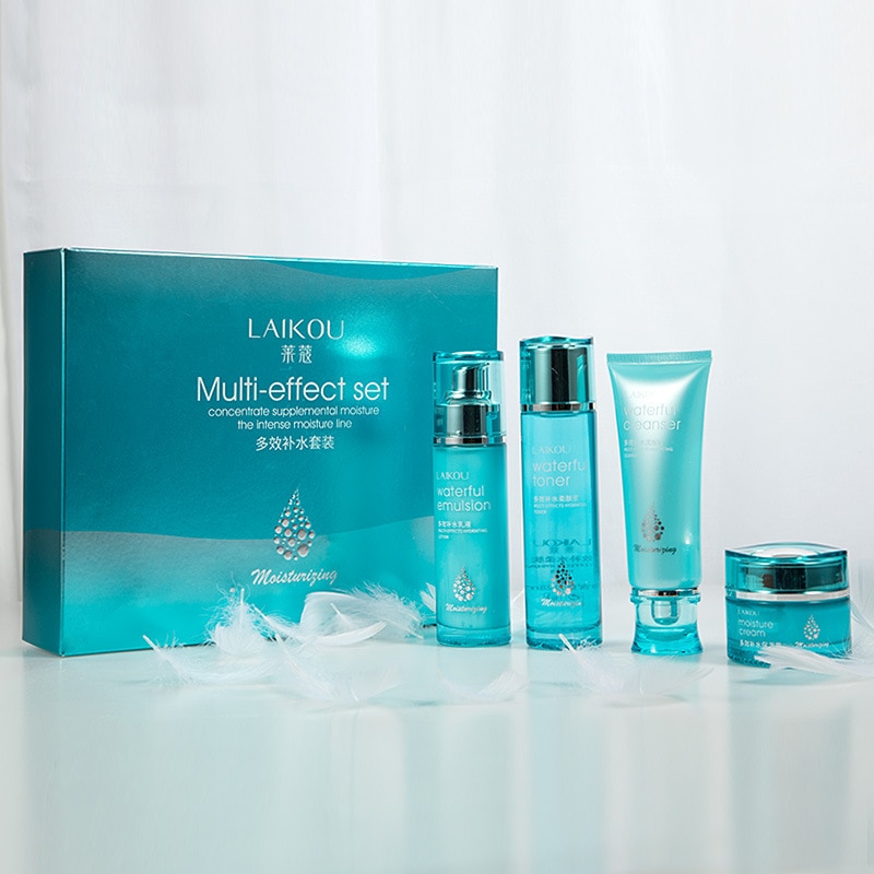 Face Skin Care Set Moisturizing Cream/Emulsion/Cleanser/Toner Anti ...
