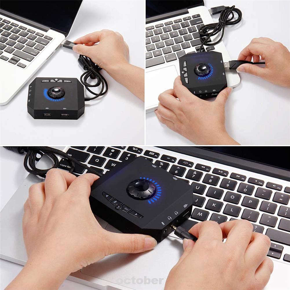 3.5mm Multi Interface External Adapter Accessories Desktop Home Gaming ...