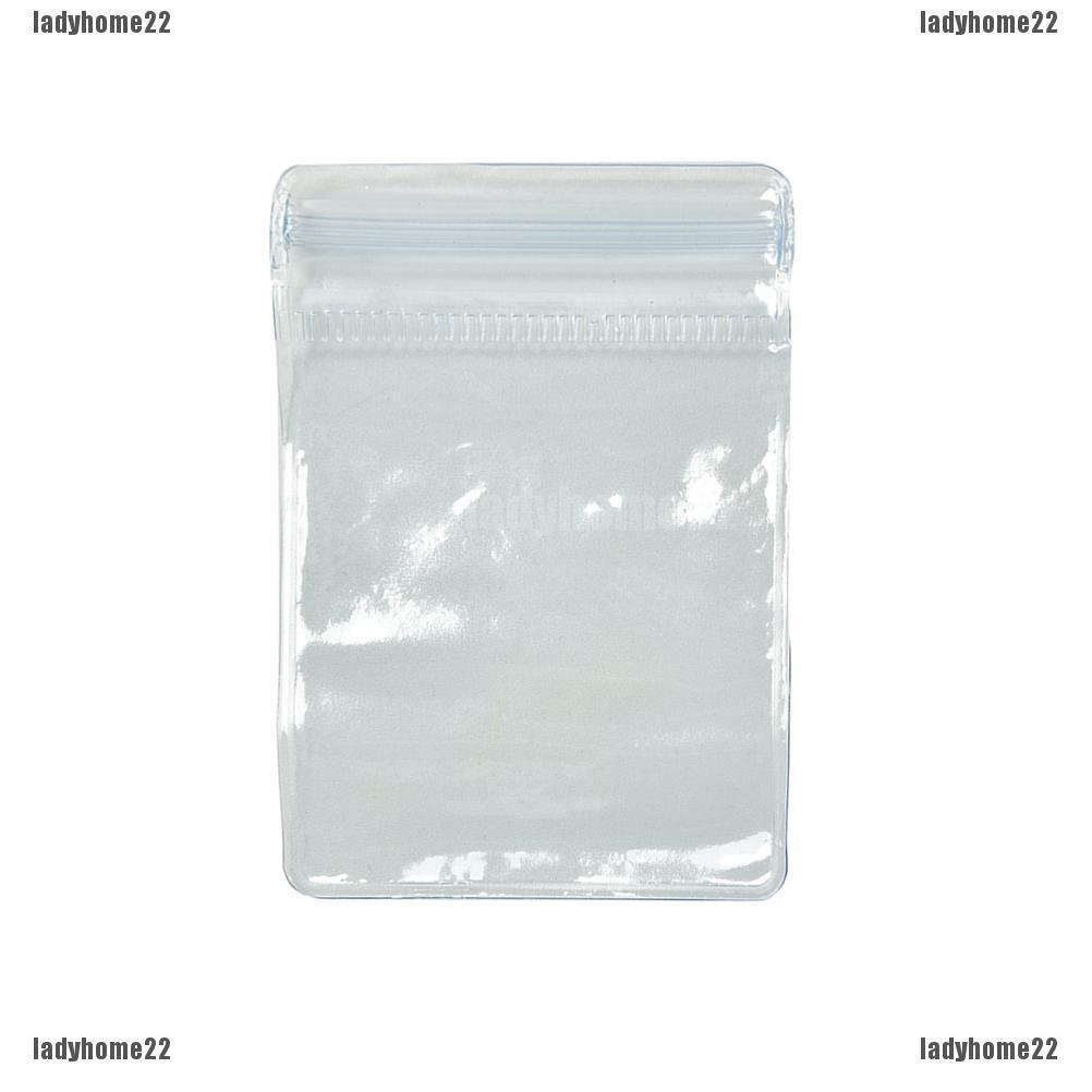 100Pcs Badge Holders Clear Plastic Coin Wallets Storage Envelopes Bag 5 ...
