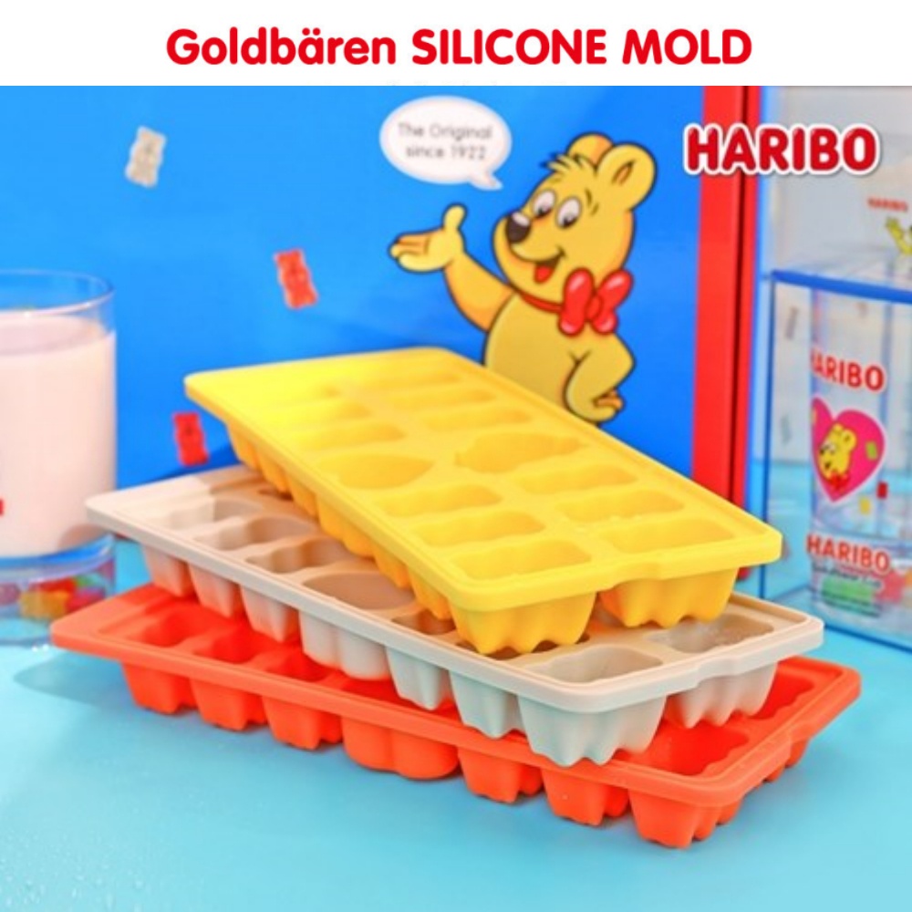 HARIBO Gold Baren Silicone Ice Mold with Cover / Goldbear Multi ...