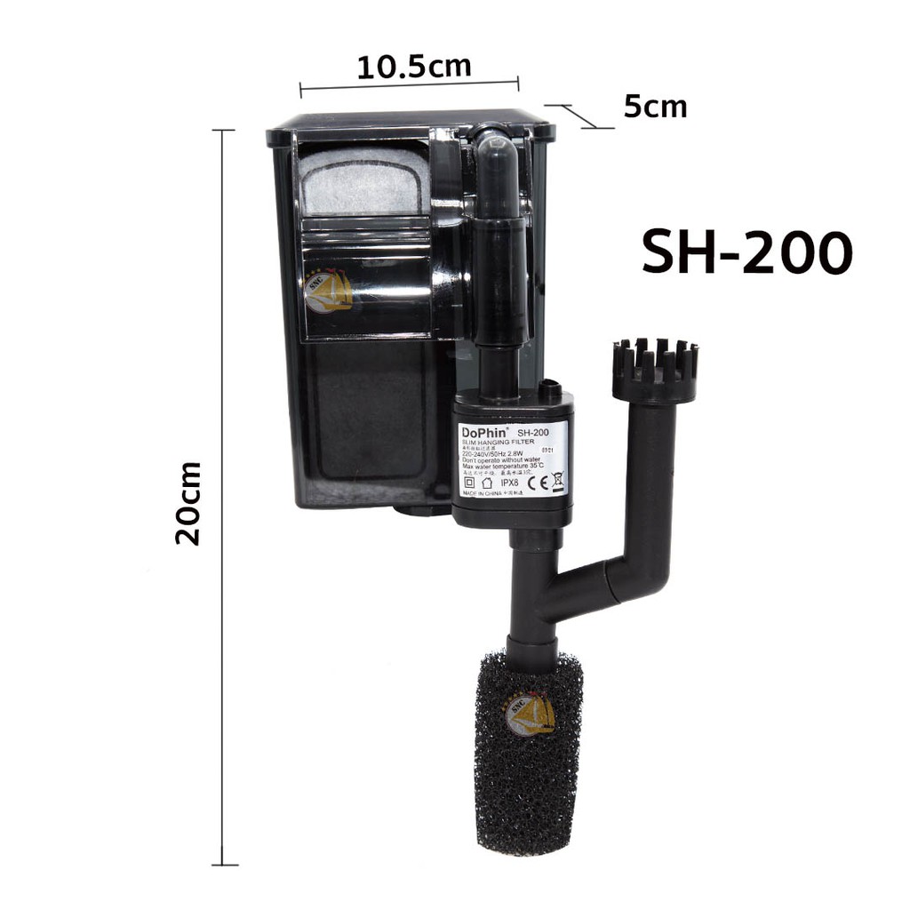 DoPhin SH-SERIES กรองแขวน สำหรับตู้ปลา กรองตู้ปลา SH-200 SH-250 SH-280 ...