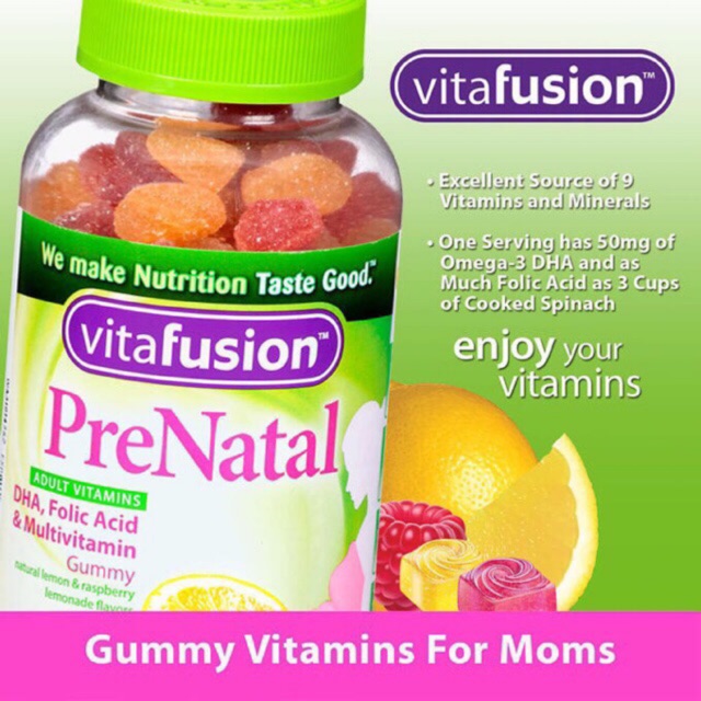 Vitafusion Prenatal DHA, Folic Acid & Multivitamin Gummy วิตามินเตรียม ...