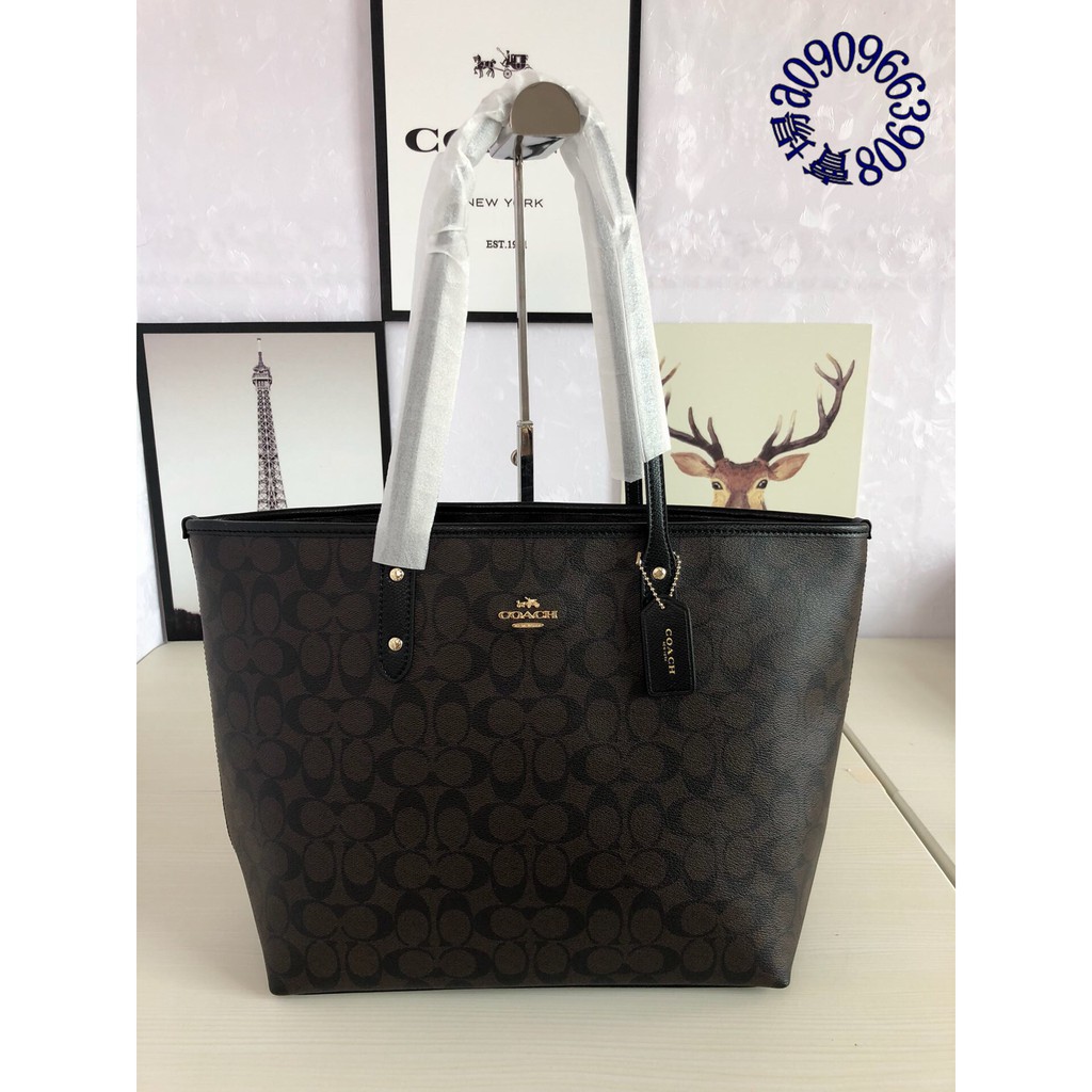 DGอเมริกันซื้อ COACH F36876 คลาสสิกกระเป๋าช้อปปิ้งขนาดใหญ่กระเป๋าถือ ...