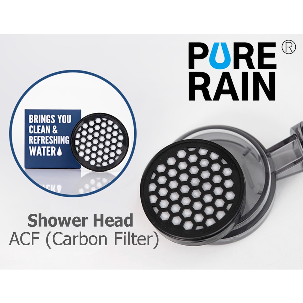 PURE RAIN Shower v2.0 Head ACF Carbon Filter Purerain สำหรับฝักบัวที่ ...