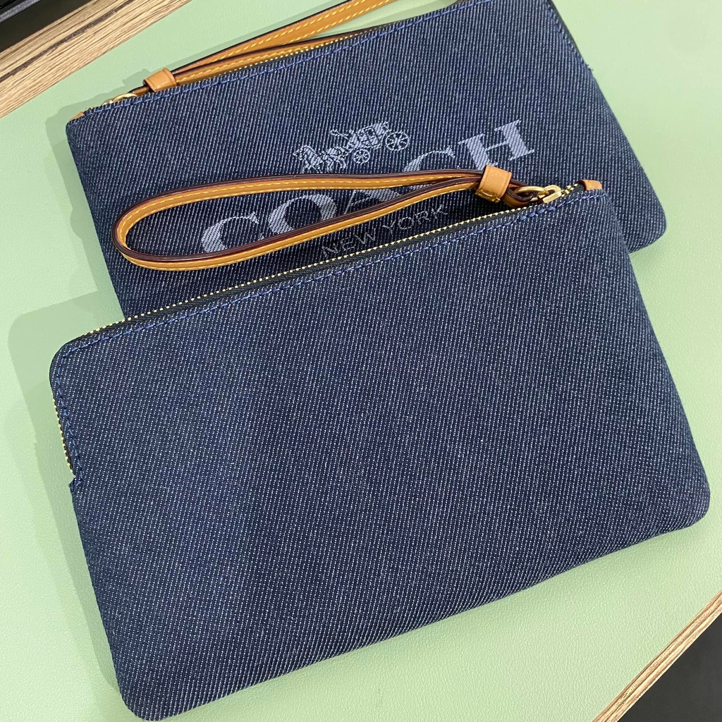 พร้อมส่ง แท้ New Coach 1 ซิป L Large Corner Zip Wristlet With Coach ...