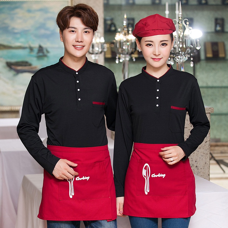 Jinrui Professional Customized Clothing Waiter Workwear Long-Sleeved T ...