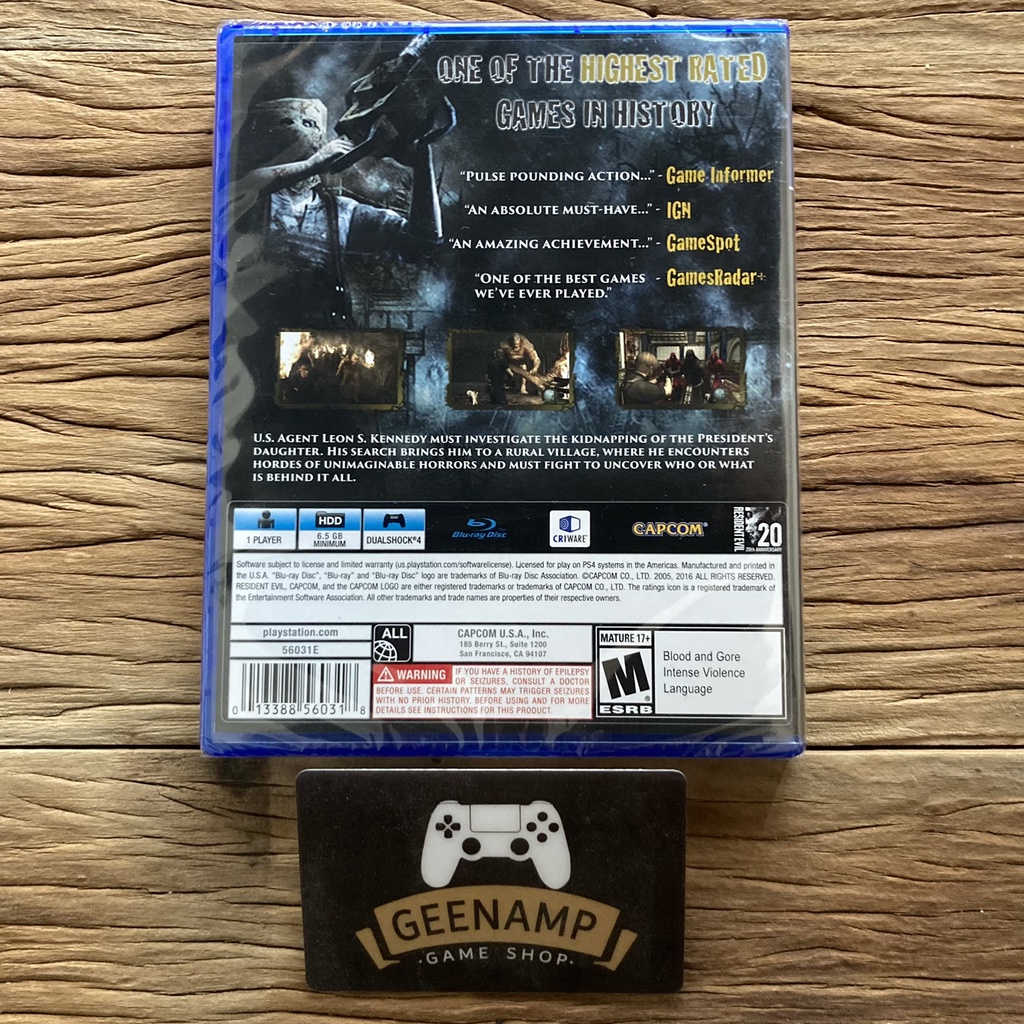 PS4 มือ1 Resident Evil 4 (R1US)(EN) RE IV BIOHAZARD - geenamp - ThaiPick