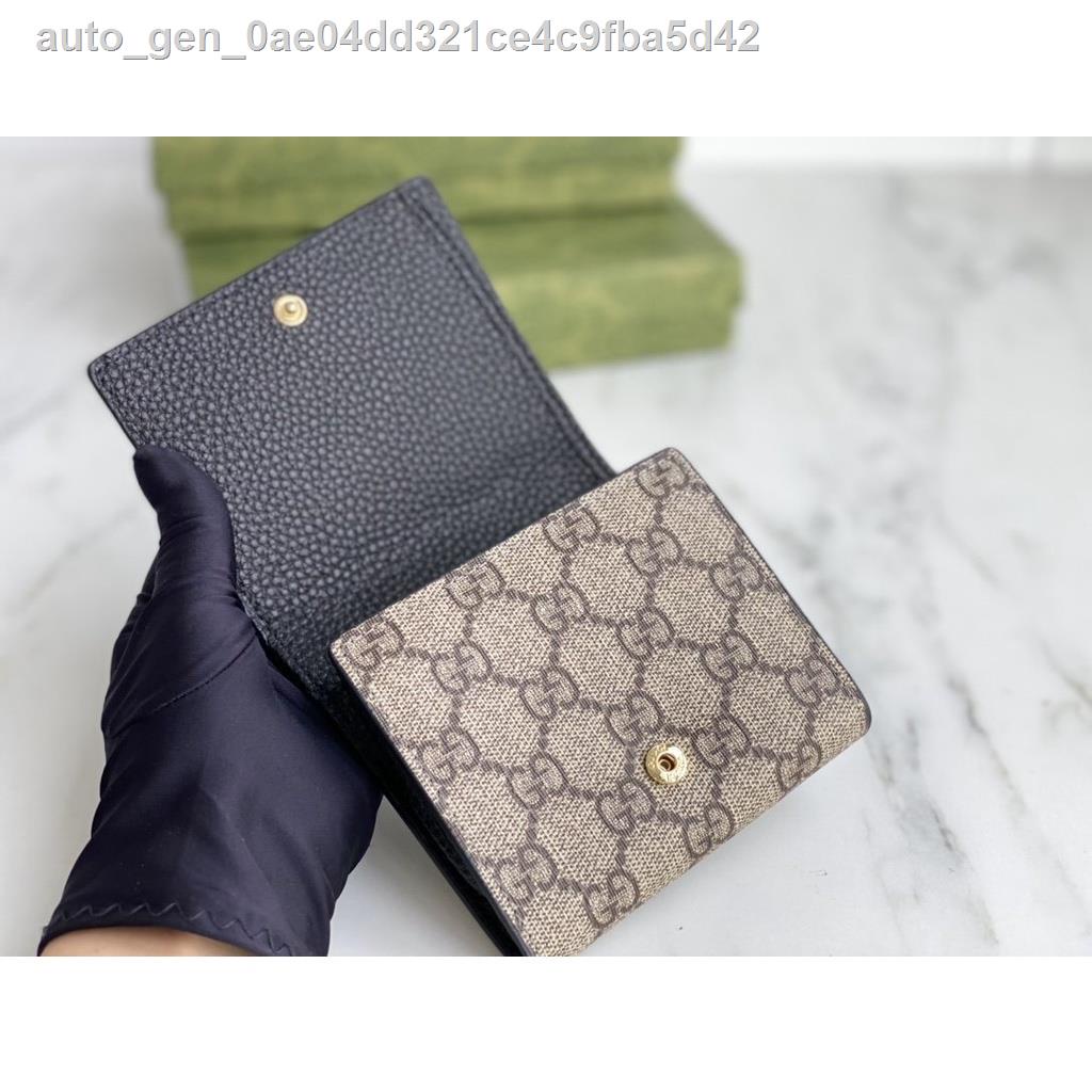 Gucci Wallet Pocket Card Holder Buckle Folding Wallets Men And Women ...