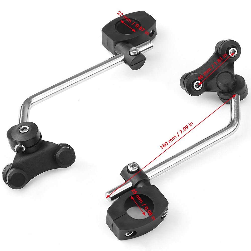 ปรับโฉม&Windscreen Bracket Motorcycle 7/8" 22mm 25mm Universal Standard ...