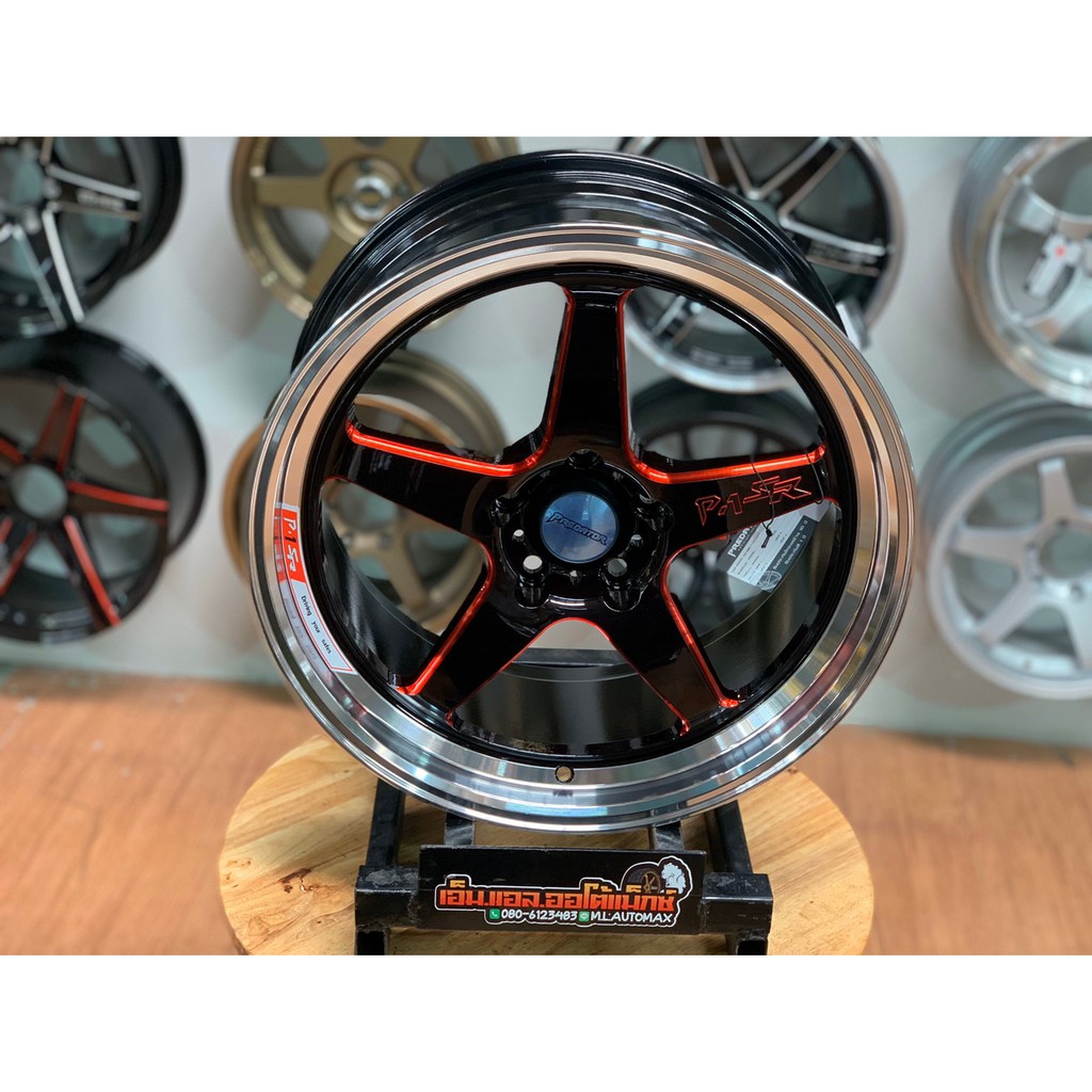 ล้อแม็กใหม่เวล Weld Predator PD32 18x8.5 5x114 ET35 สีดำขอบมิลลิ่งแดง - mlautomax - ThaiPick