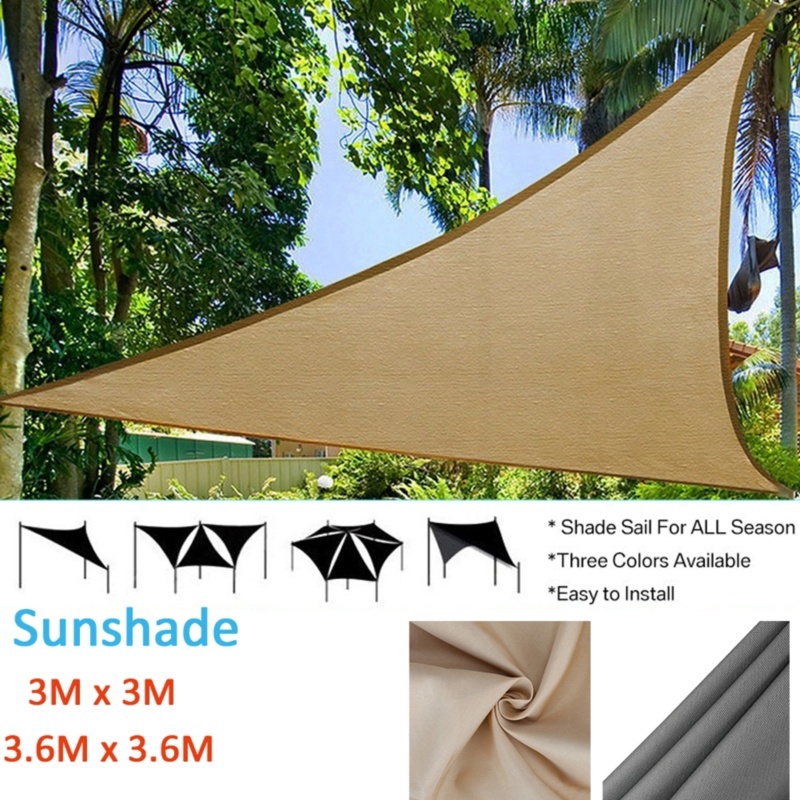 News Portable Triangle Sun Protection Canopy Garden Patio Pool Shade ...