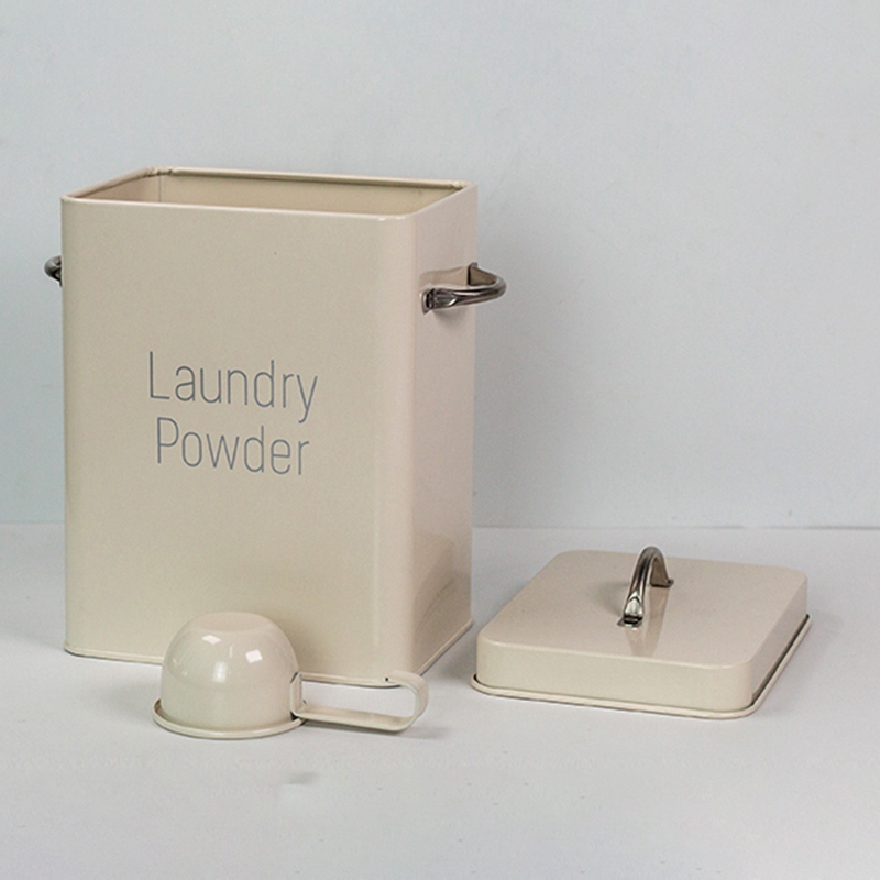 Beautiful Powder Laundry Powder Boxes Storage with Scoop White N2PH ...