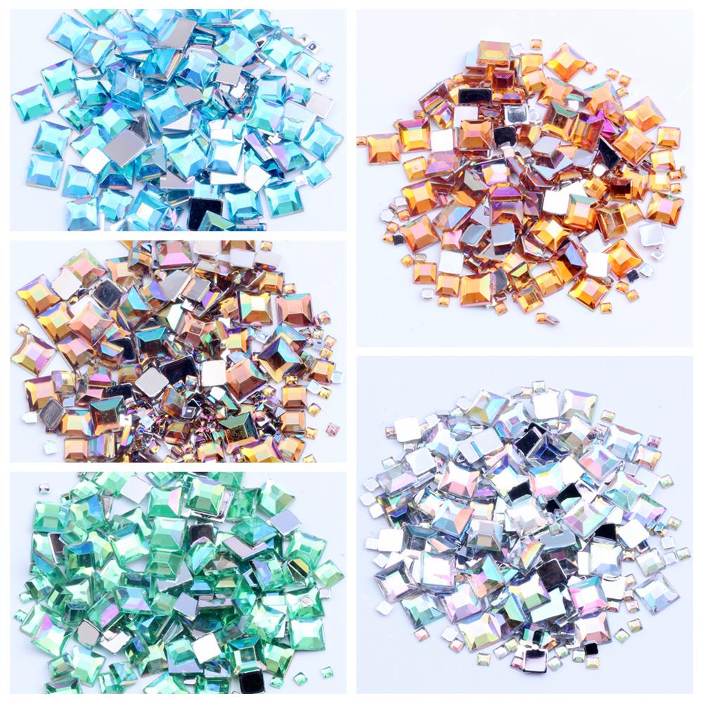 Nail Rhinestone FlatBack Stone Square 6mm 5000pcs Bulk Bag For Crafts ...