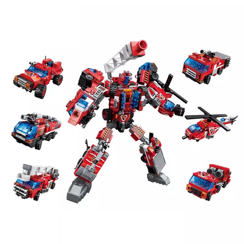 Toy Robot Red Mecha Qman หุ่นยนต์ block แบบต่อได้ | Shopee Thailand