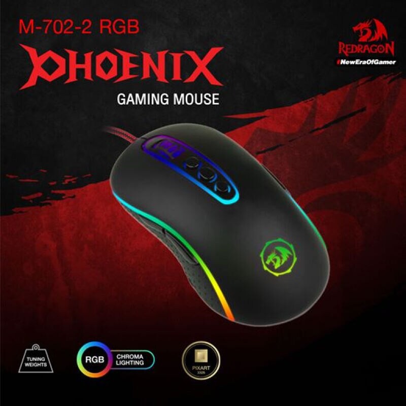 เม้าส์ Redragon รุ่น PHOENIX RGB M702-2 | Shopee Thailand