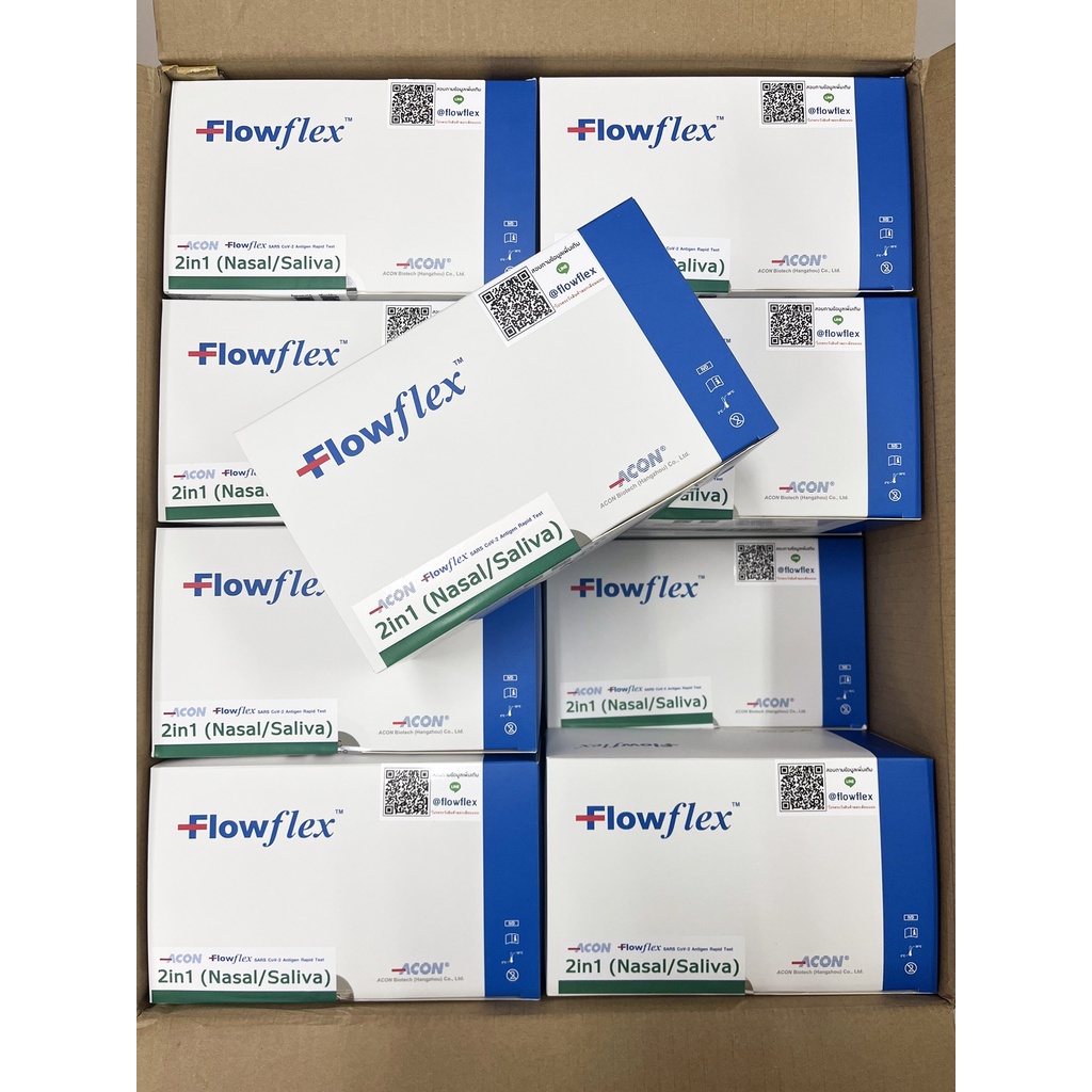 ของแท้จากร้านขายยา????Flowflex pro 1:25 25 เทส ตรวจทางจมูก / 2in1 จมูก ...