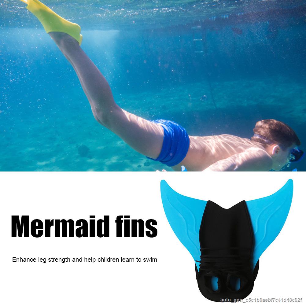 Kids Mermaid Flippers Children Swimming F Whale Tail Silicone Flippers ...