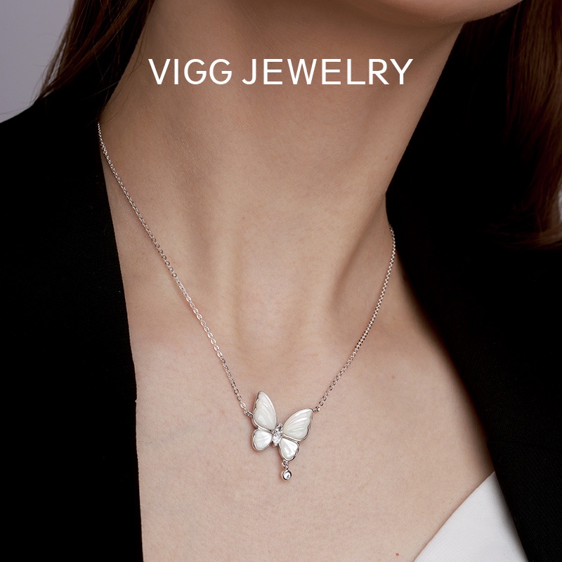 VIGG Dream สร้อยคอผีเสื้อ 2022 ใหม่ผู้หญิงอินเทรนด์เงินสเตอร์ลิงไหปลาร้าโซ่จี้เงินแท้สร้อยคอแสง ...