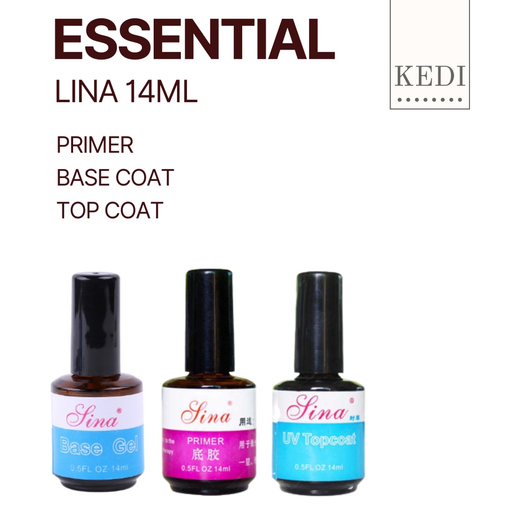 LINA Primer / Base coat / Top coat ขนาด 14ml | Shopee Thailand