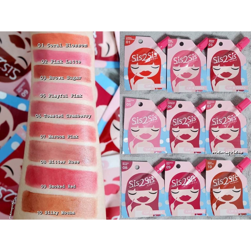 NEW ARRIVAL SIS2SIS Thailand เมคอัพแบบซอง พร้อมแปรงในตัว ลิปสติก อายแช ...