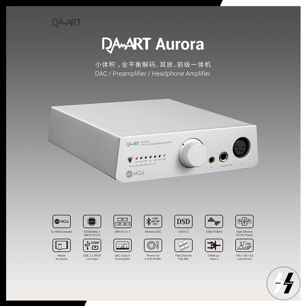 DACMQA Yulong DAART - Aurora Decoding DSD MQA - Balanced Headphone Amp ...