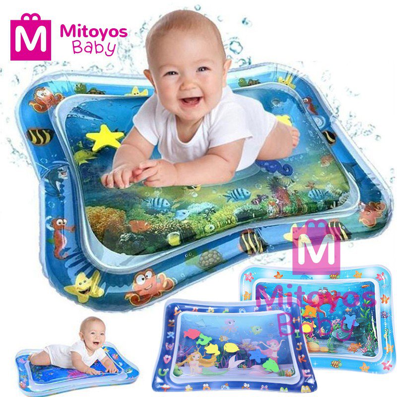 Baby Tummy Time Play Mat Water Inflatable Ocean Aquarium Sensory Pad ...