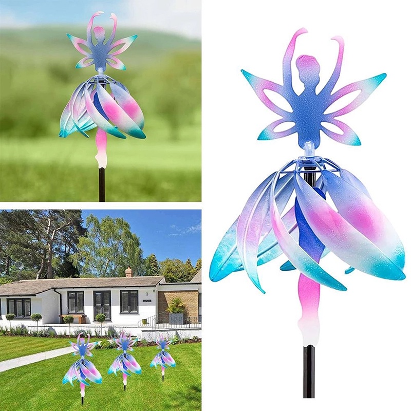 Cute Ballet Elves Windmill Garden Decoration Gift Decoration Bicycle ...