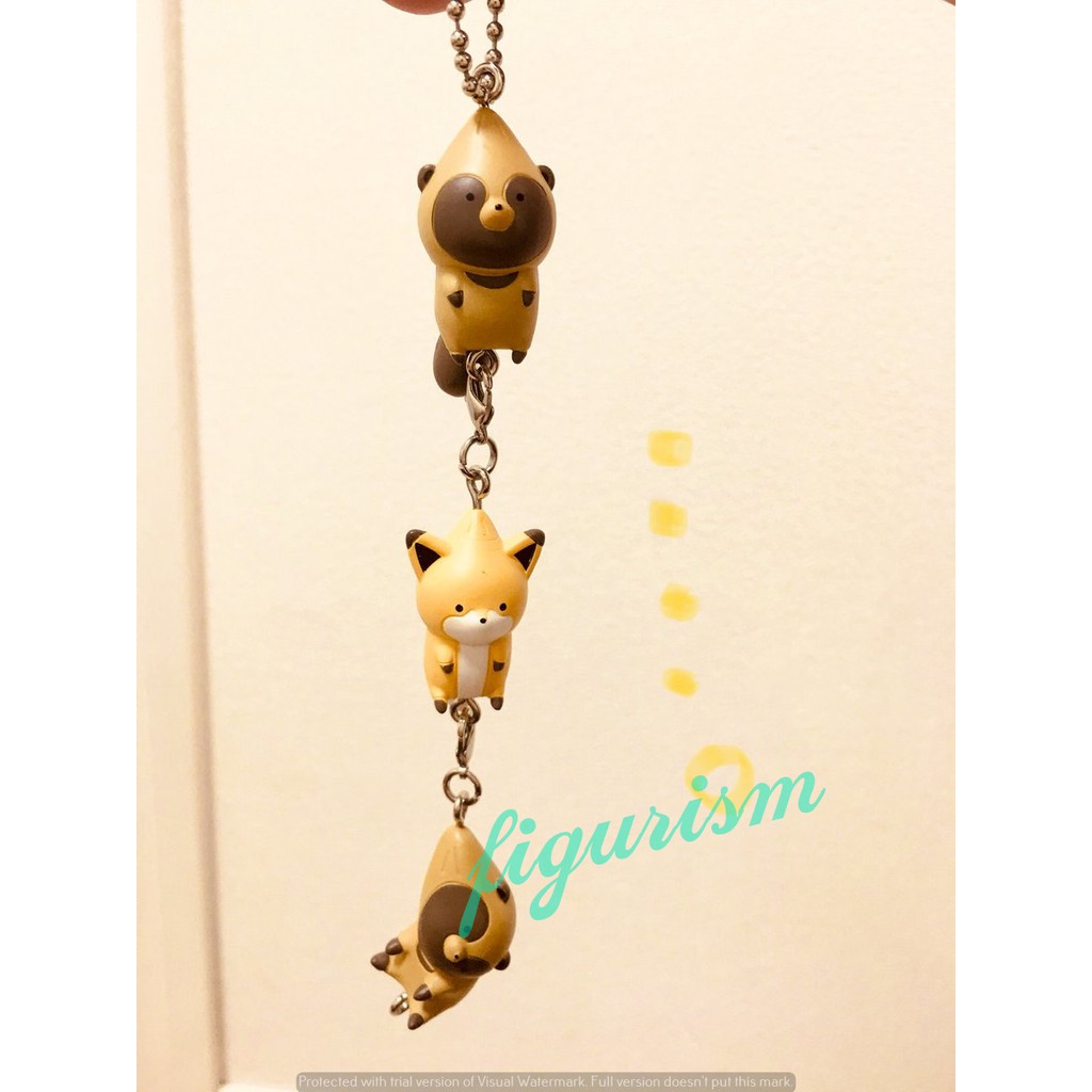 พวงกุญแจ Keychain Tanuki to Kitsune ทานูกิ และ จิ้งจอก Tsumande ...