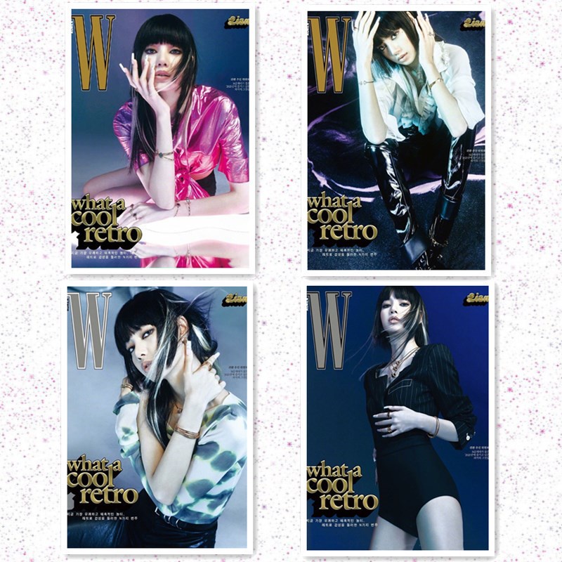 LISA [W KOREA] Cover Poster Sticker ลิซ่า โปสเตอร์ สติ๊กเกอร์ BLACK ...