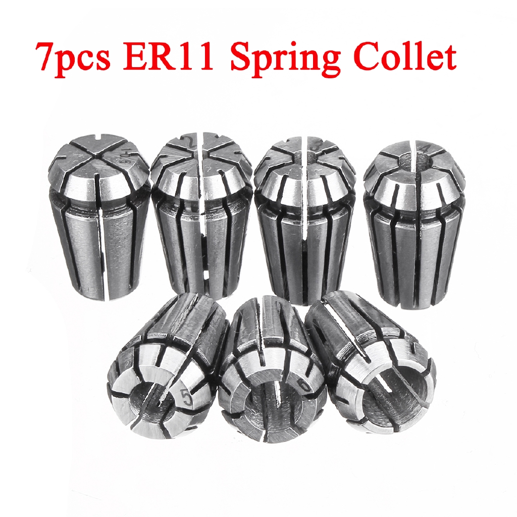 High Precision 7pcs ER11 Collet set from 1mm to 7mm CNC Spindle Motor ...