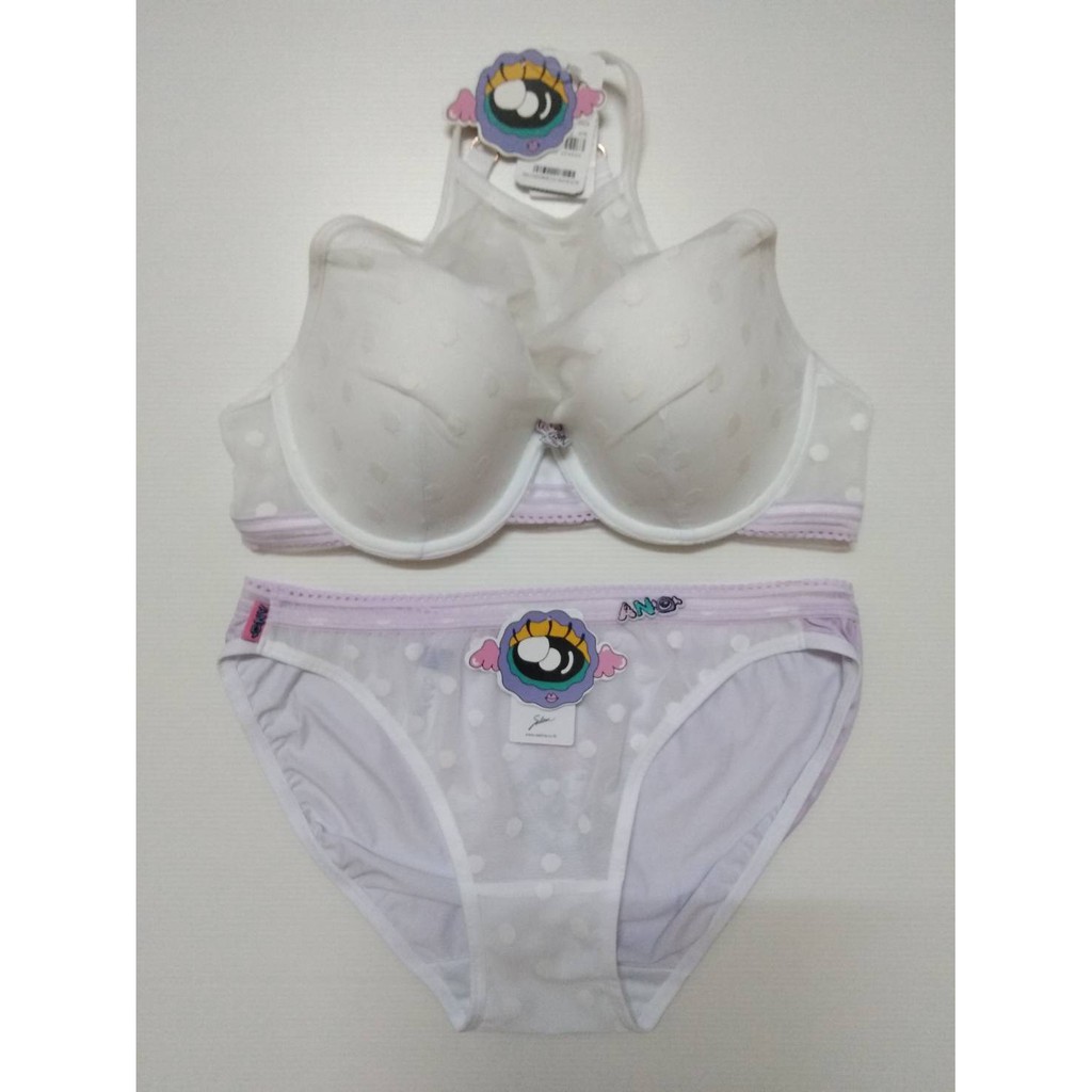 Sabina เซ็ตชุดชั้นใน Maggie Mae (L-Special) Collection ANO สีขาวม่วง Size 32B32C34Bและ 34C กับ ...