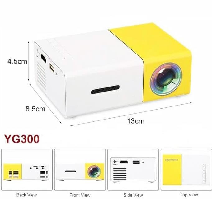 Mini Projector LED 320x240 pixels HDMI HP TABLET Projector YG-300 tLaT ...
