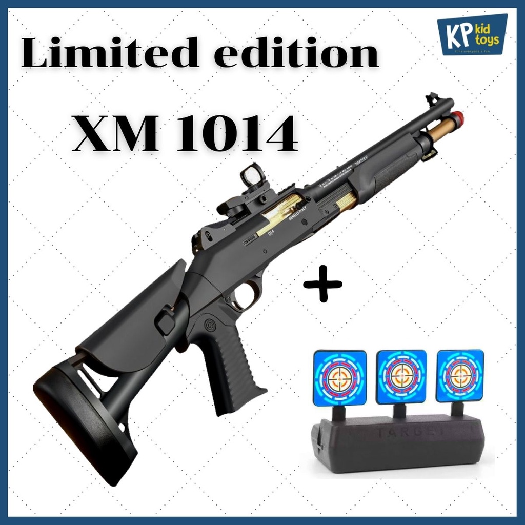 รุ่น PREMIUM เสมือนจริงปืนลูกซอง ปืนXM1014 สีดำ ปืนของเล่นเด็ก ปืนกล ปืนกระสุนโฟม ปืนเด็กเล่น ...