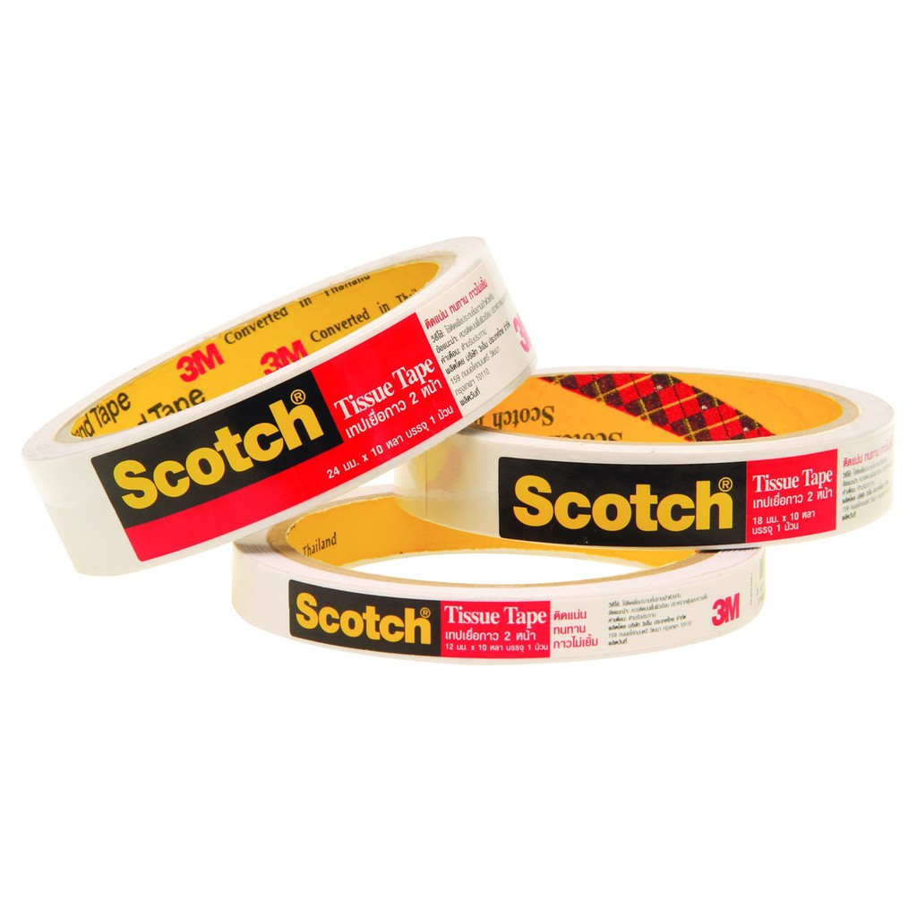 SCOTCH 3M #777 Tissue Tape แกน 3 นิ้ว เทปเยื้อกาว 2 หน้า | Shopee Thailand