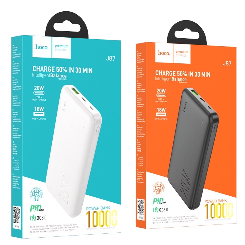 Hoco J87 J87Aแบตสำรอง Power Bank 10000mAh 20000mAh - hopestar.666 ...