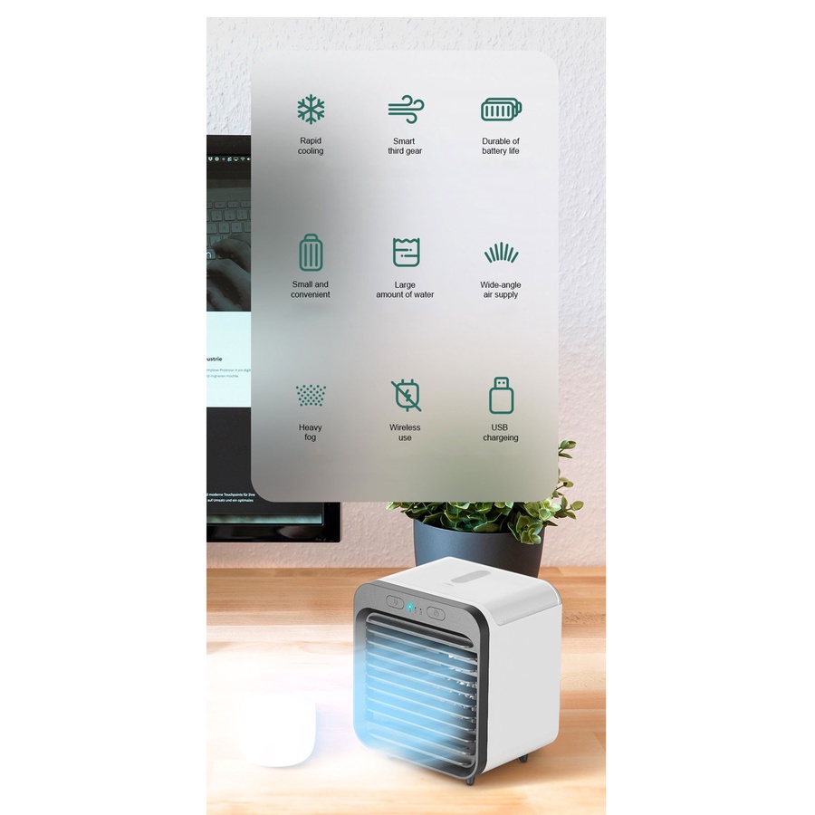 Xiaomi Portable Mini Air Conditioner Desktop Fan 5000mAh USB ...