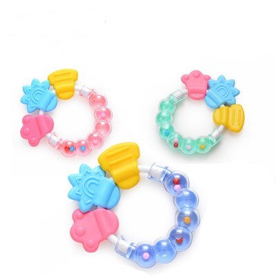 New Cartoon Baby Baby Teether Educational Toys Bite Baby Rattle Round ...