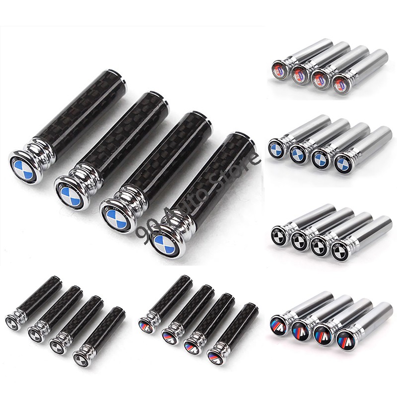 4pcs Car Gate Lock Knob Pin Covers Carbon Fiber Door Lock Lift Screws ...