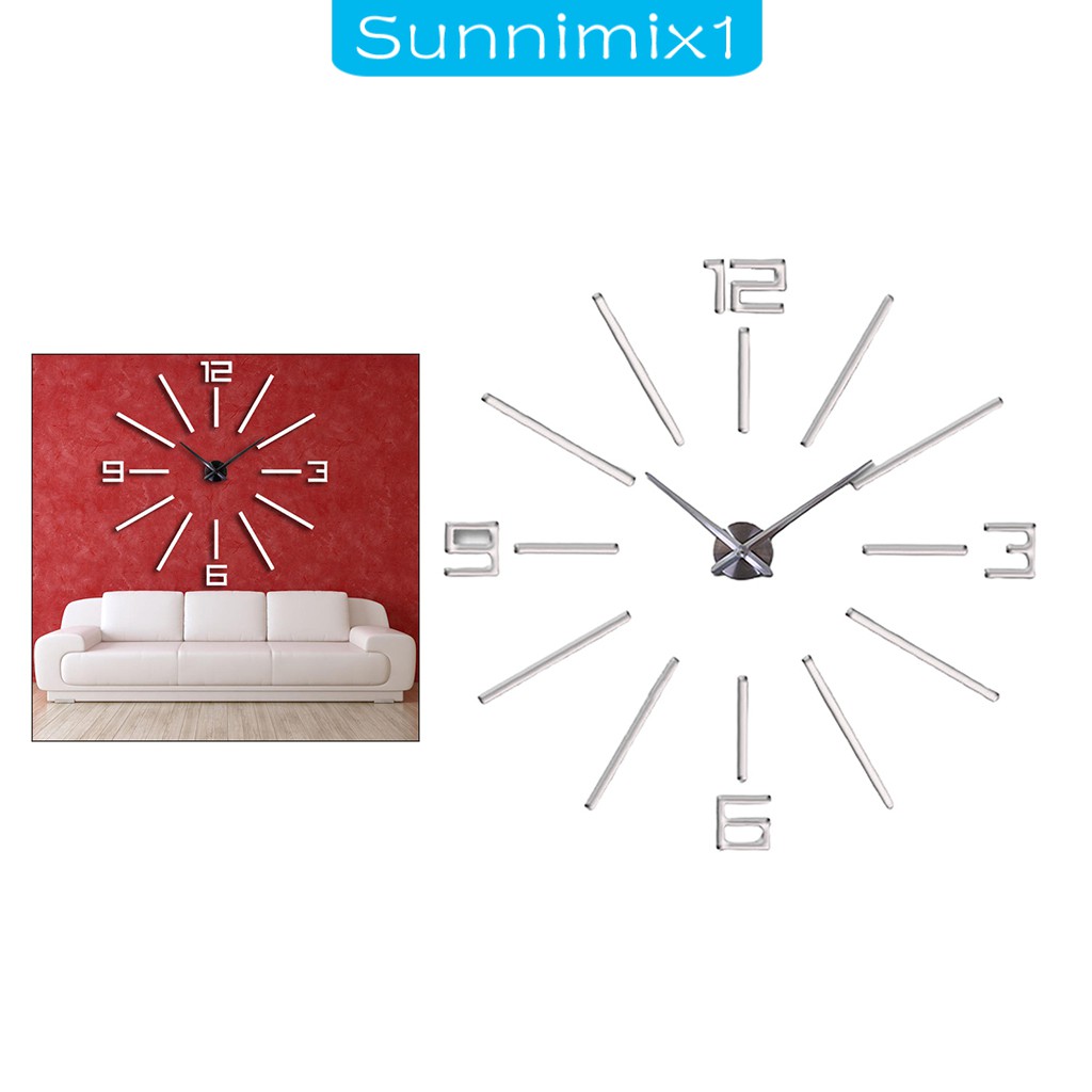 [SUNNIMIX1] Numbers Clock Wall Sticker with Mechanism Home Office ...