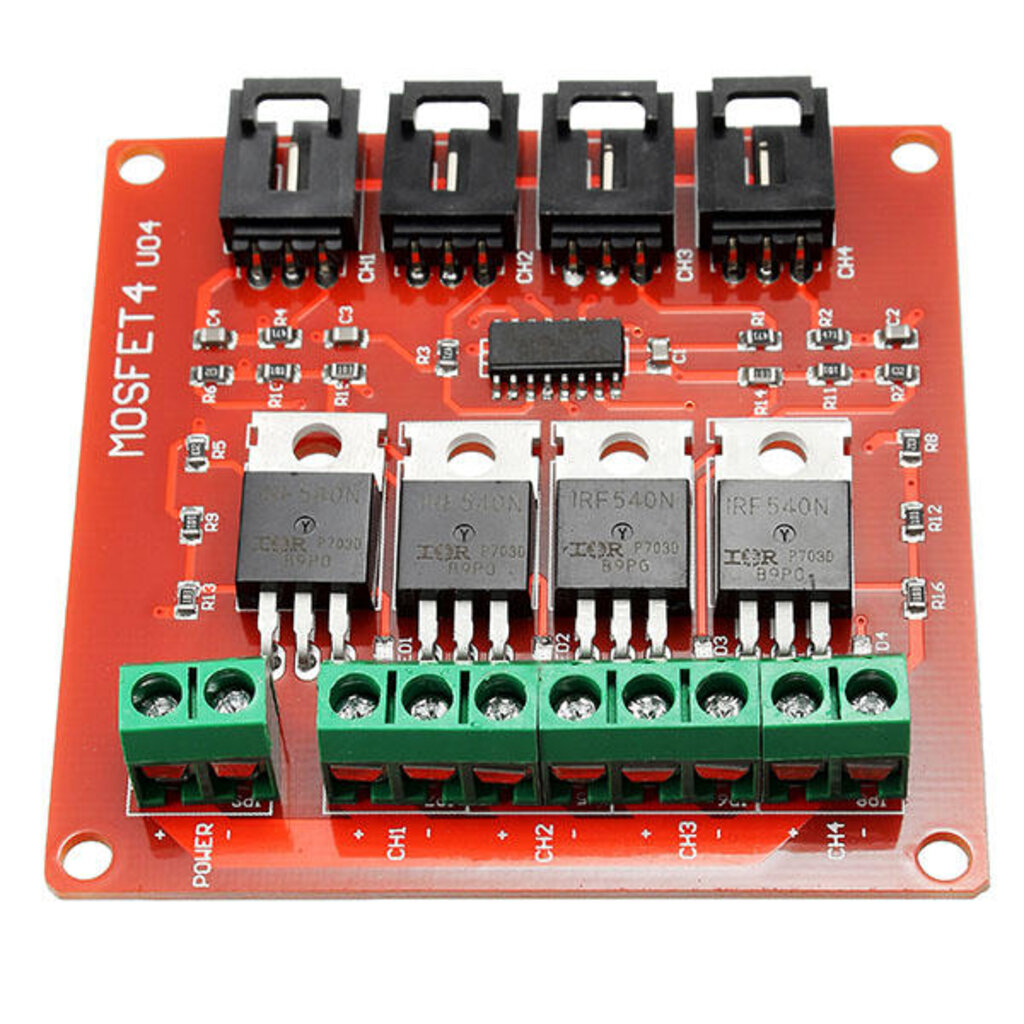 โมดูลมอสเฟต รีเลย์ Mosfet relay แบบ 4 ช่อง 4 Channel IRF540 MOSFET ...