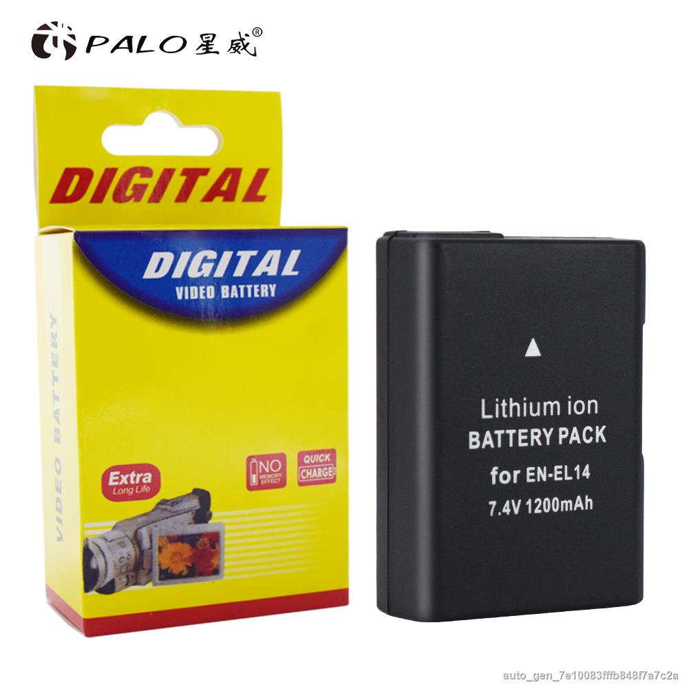 Palo 7.4v 1200mah En-el14 Batteries Enel14 En El14 Camera Battery Pack ...