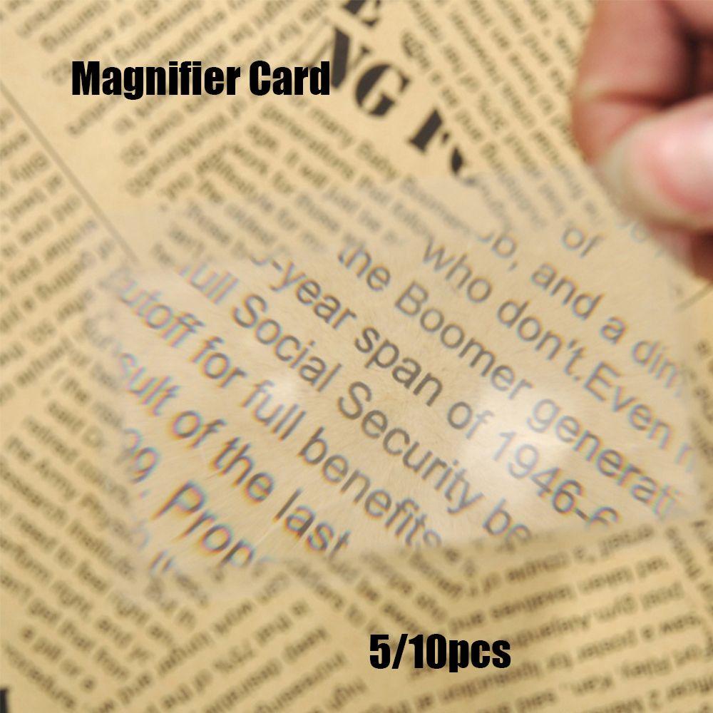 MAYSHOW 510PCS Lens 3 X Magnifier 85 x 55mm Credit Card Size Magnifying ...