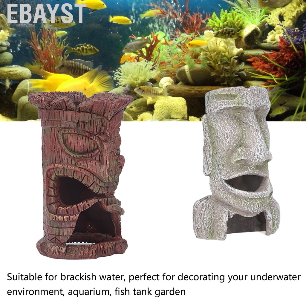 Ebayst 2pcs Fish Tank Face Ornaments European Style Decor Safe Nontoxic ...