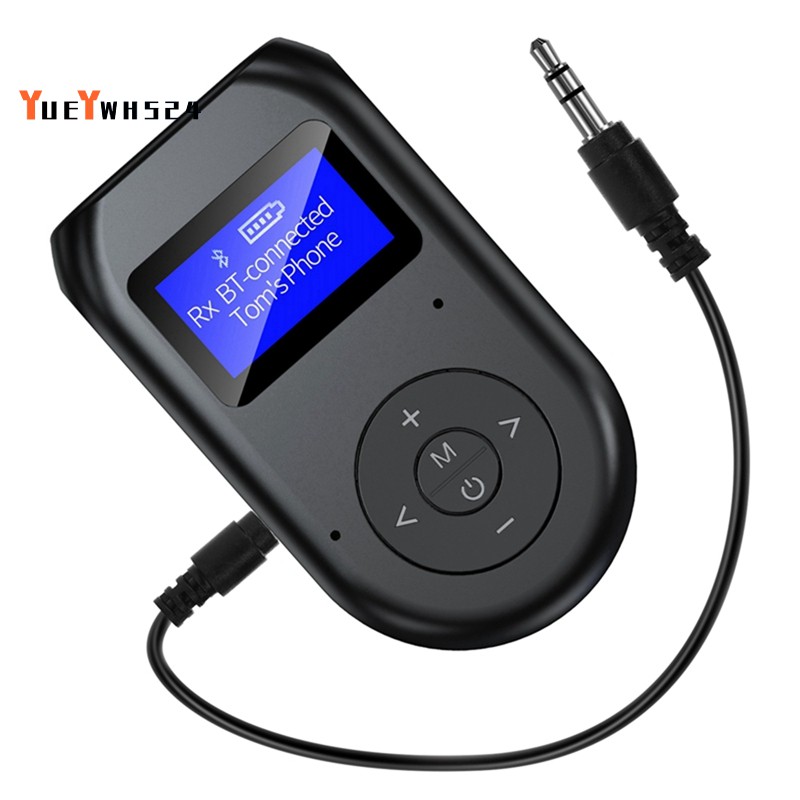 LCD Display Bluetooth 5.0 Audio Transmitter Receiver 3.5mm AUX ...
