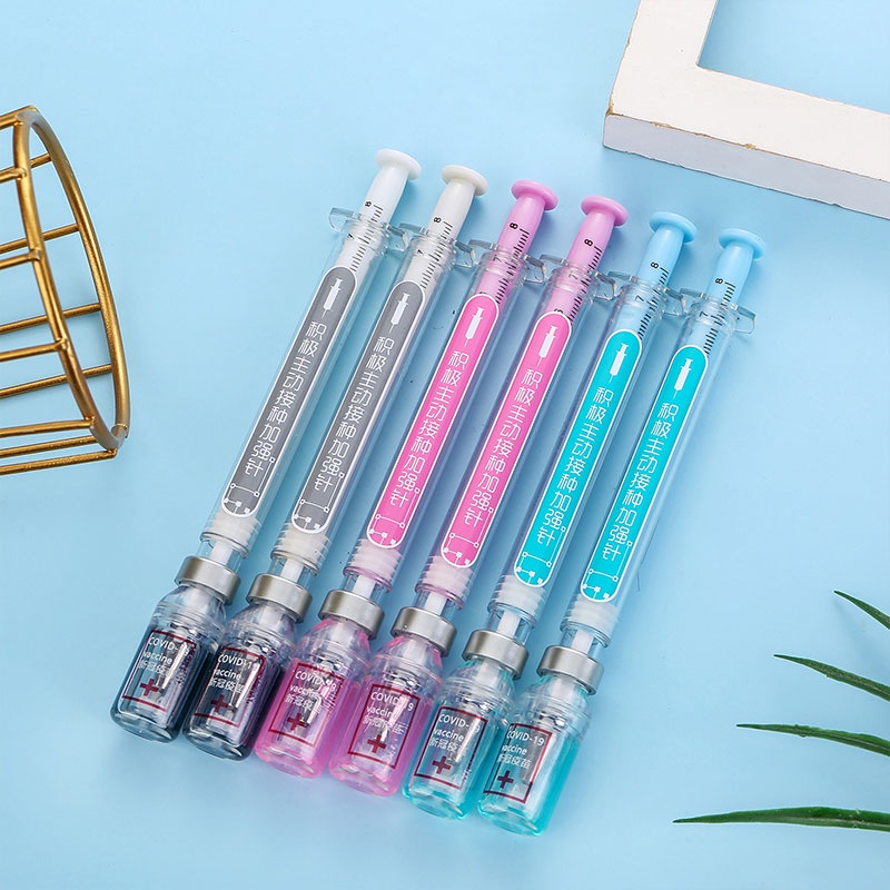 21Pieces Novelty Syringe Peculiar Shape Cute Stationery 0.5 mm School ...
