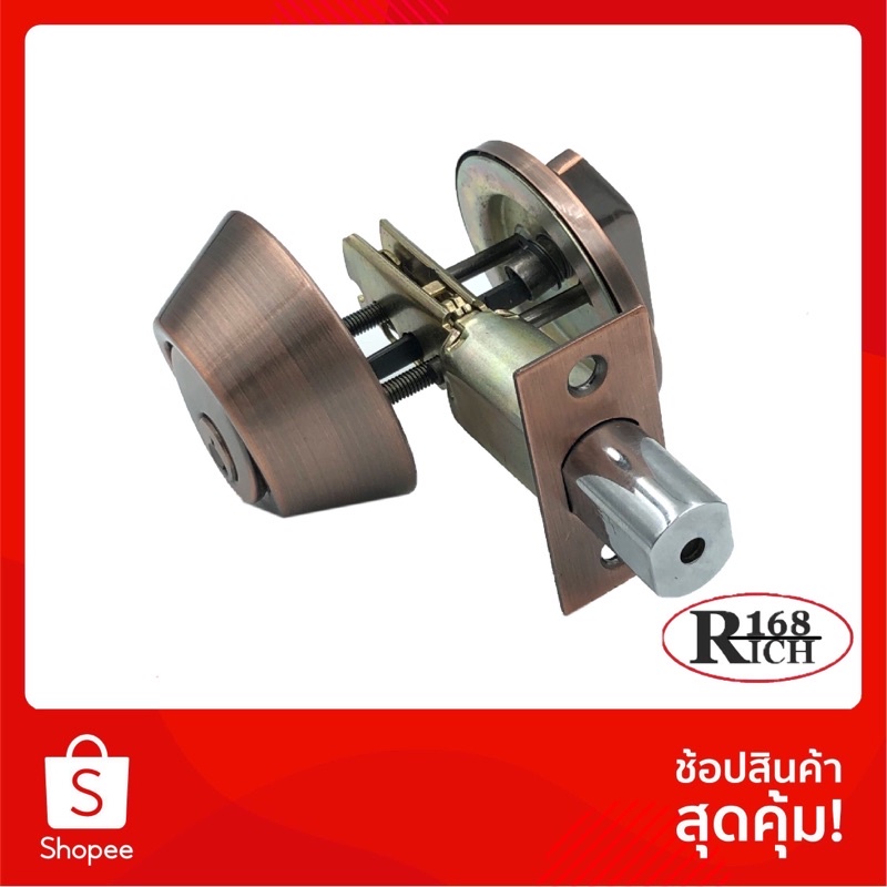 2100 กุญแจลิ้นตาย DeadBolt Lock สเตนเลส แบบไข 1 ด้าน ไส้กุญแจทองเหลือง ระบบ 5 ลูกปืน LongLife ...