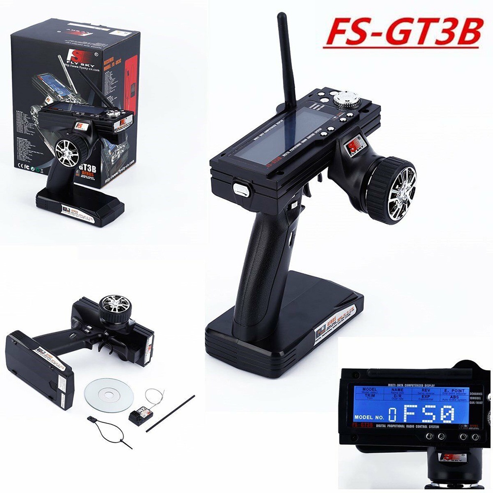 Flysky FS-GT3B Three Chanel Remote Control Transmitter & Receiver for ...